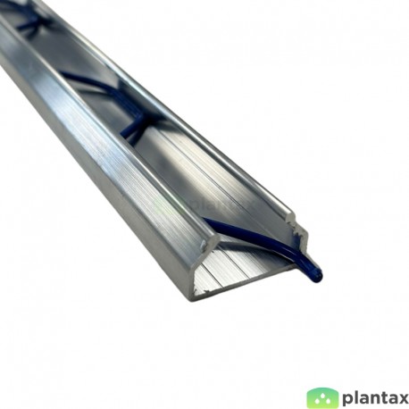 Perfil C de Aluminio para Invernaderos|Fijación con Alambre Zig Zag.